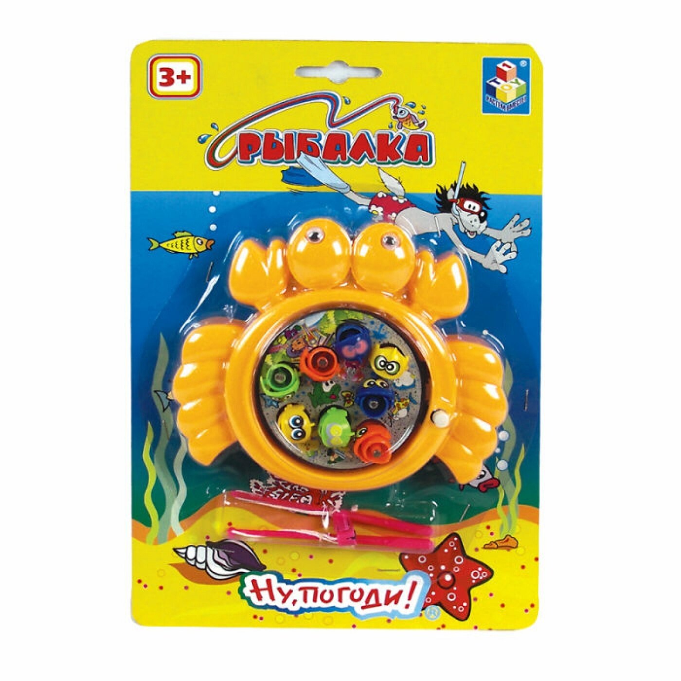 Рыбалка 1Toy "Ну Погоди" механическая, 8 рыбок (Т52137)