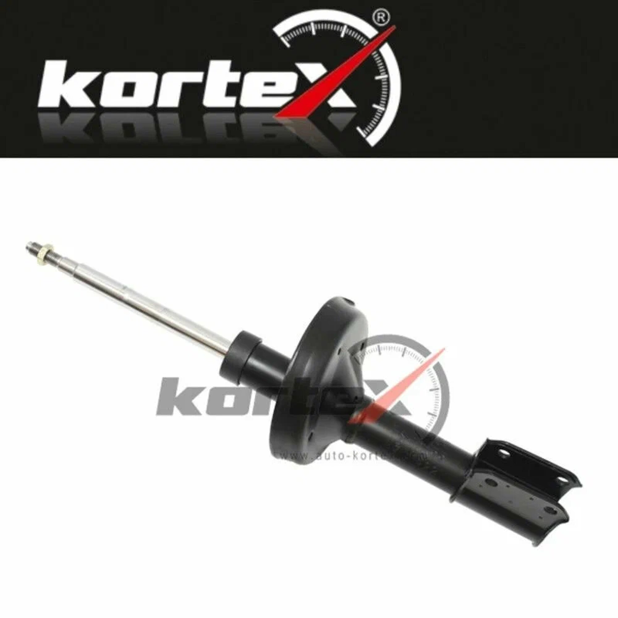 Амортизатор Kortex KSA737STD, для Renault Clio/Symbol, передний, газовый, черный