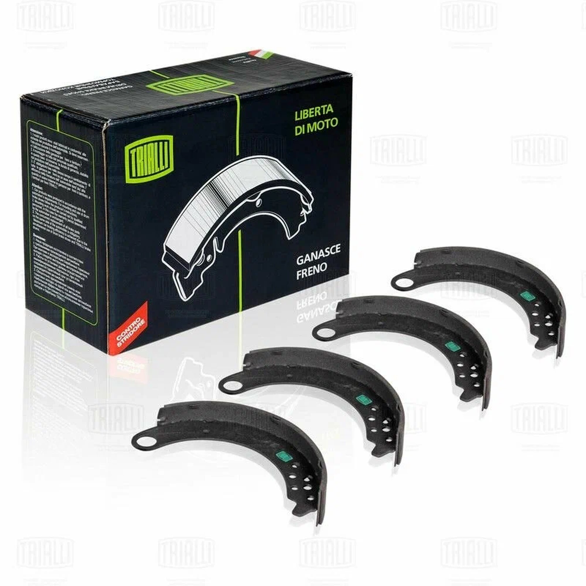 Колодки тормозные барабанные для УАЗ 469 (новый каркас), TRIALLI (GF 23301)