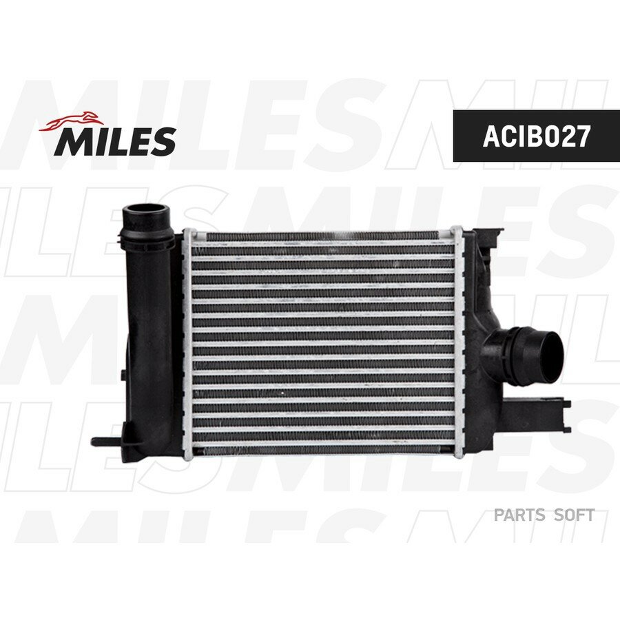 MILES ACIB027 Интеркулер RENAULT Duster 1.5dCi /Arkana 1.3T 10-/ Logan II/Sandero 1.5TD / Clio 0.9-1.6/1.5TD 12- ()