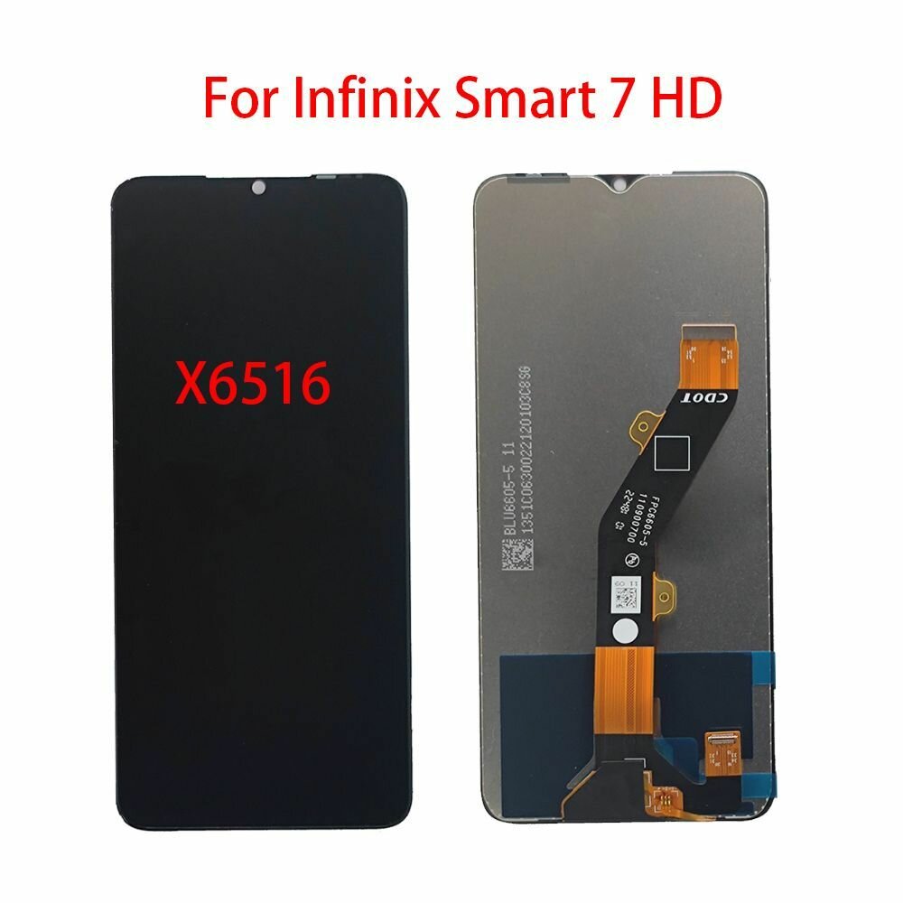Дисплей для Infinix Smart 7 HD (X6516) Дисплей для в сборе с тачскрином Чёрный