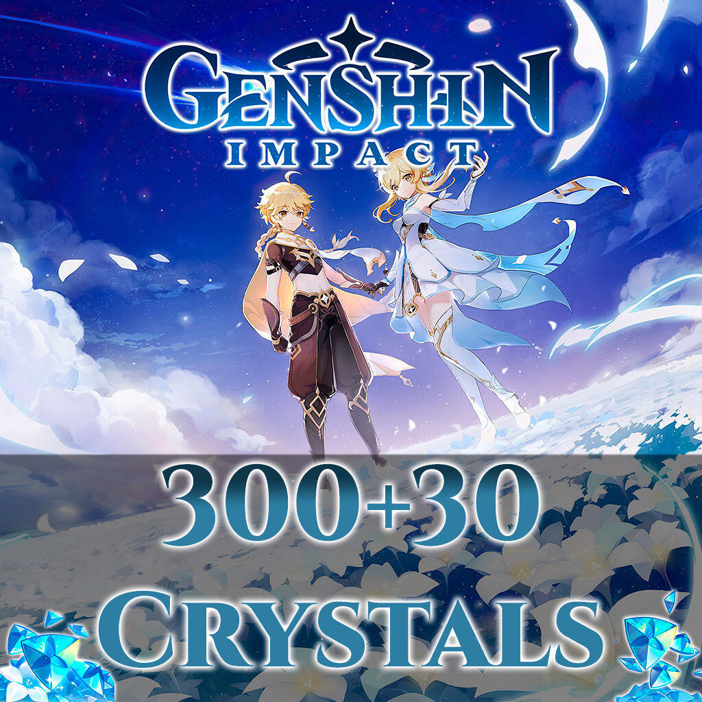 Пополнение по UID Genshin Impact - Весь мир | 300+30 Genshin Crystals
