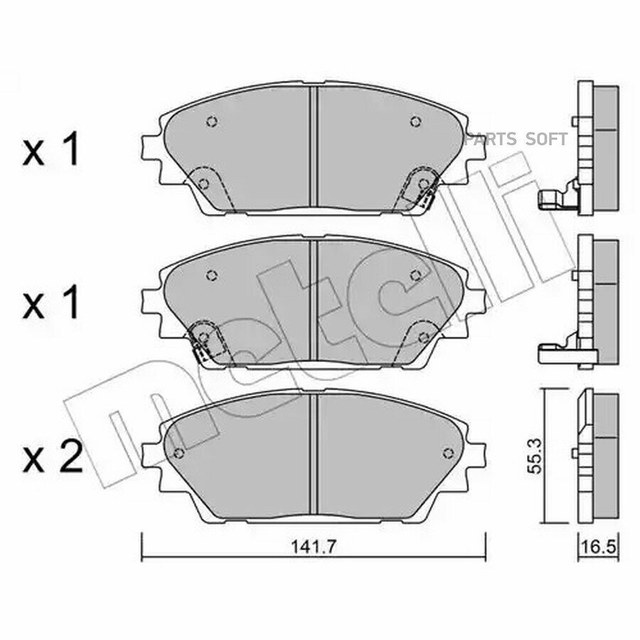 METELLI Колодки тормозные