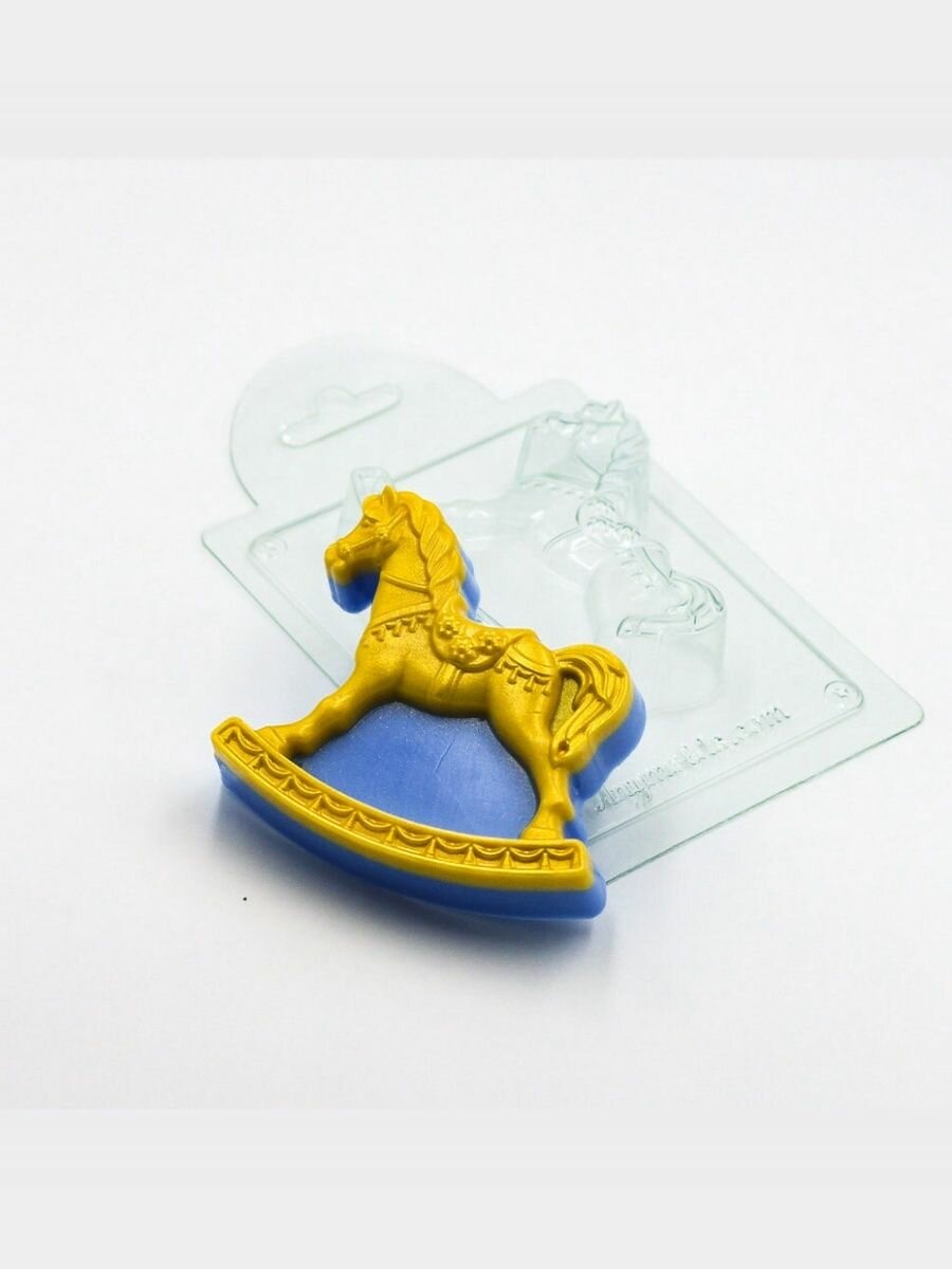 Лошадка-качалка форма пластиковая для мыла и шоколада