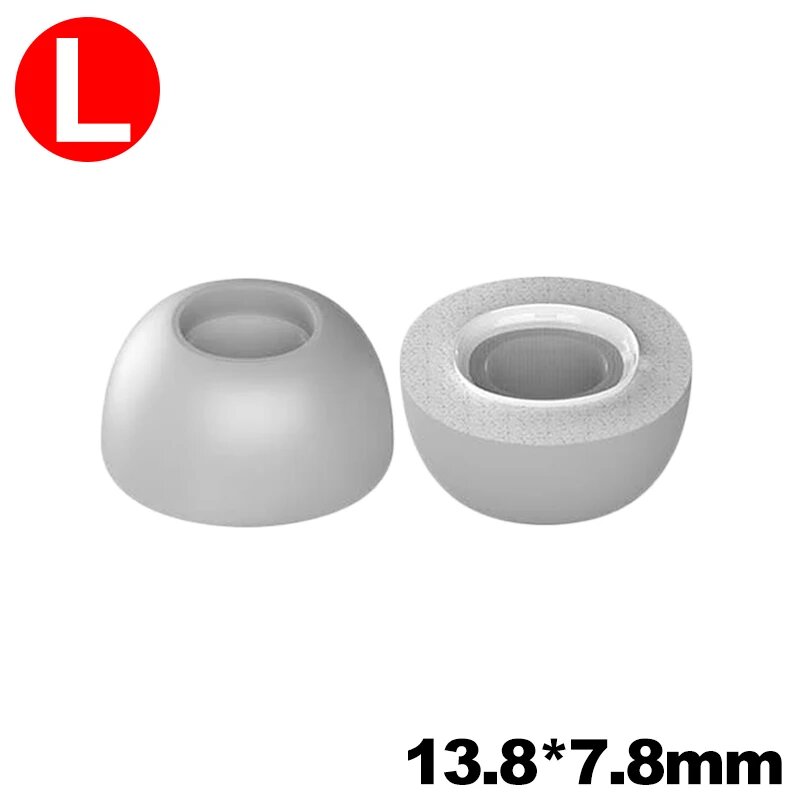 Мягкие амбушюры BAPPSUS для Samsung Galaxy Buds 3 Pro 2Pcs, Gray-L