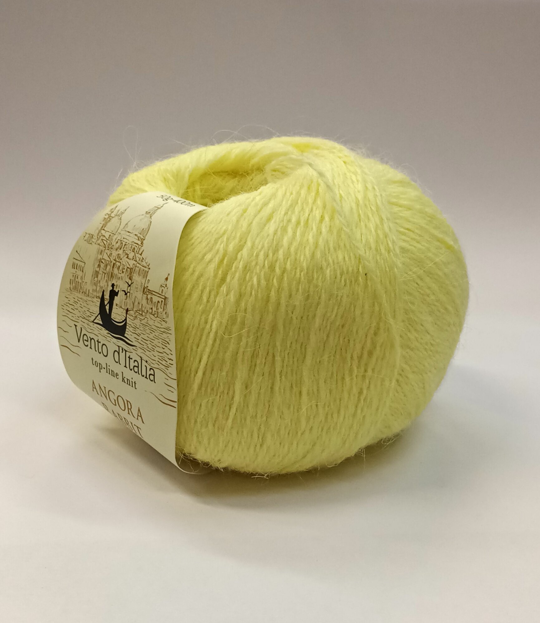 Пряжа Vento d'Italia Angora Rabbit-400 240 (5 мотков по 50г/400м) светло желтый