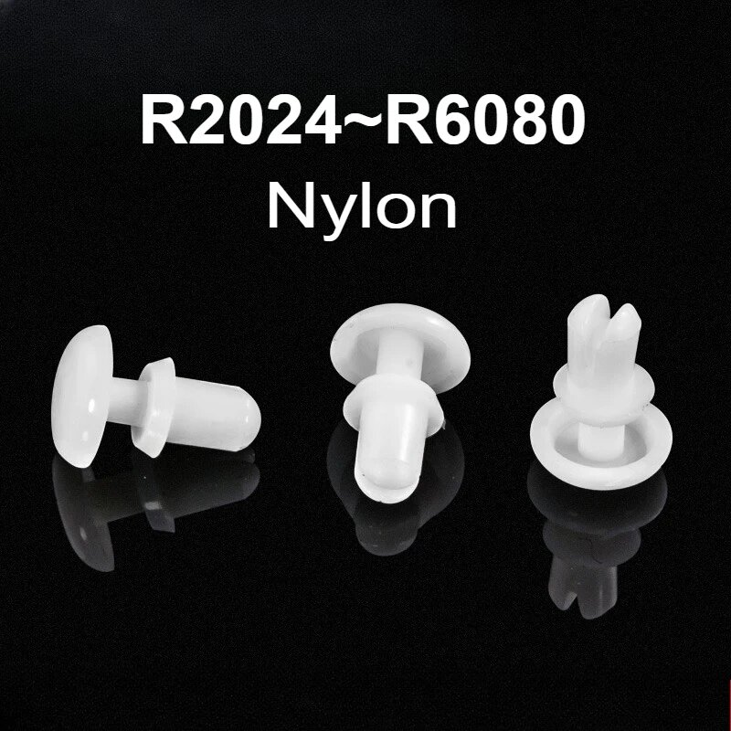 Нейлоновые заклепки R2024-R6080 белые R4090-100pcs