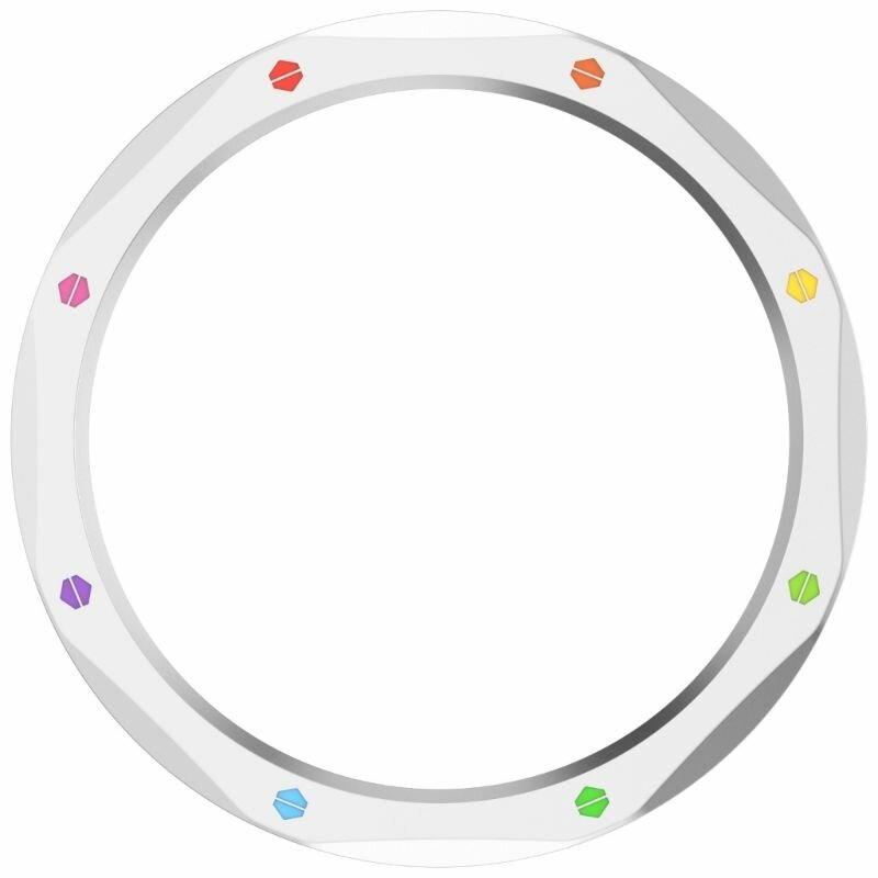 Универсальный Безель Xiaomi Watch S4 / S3 из нержавеющей стали-Белая Радуга