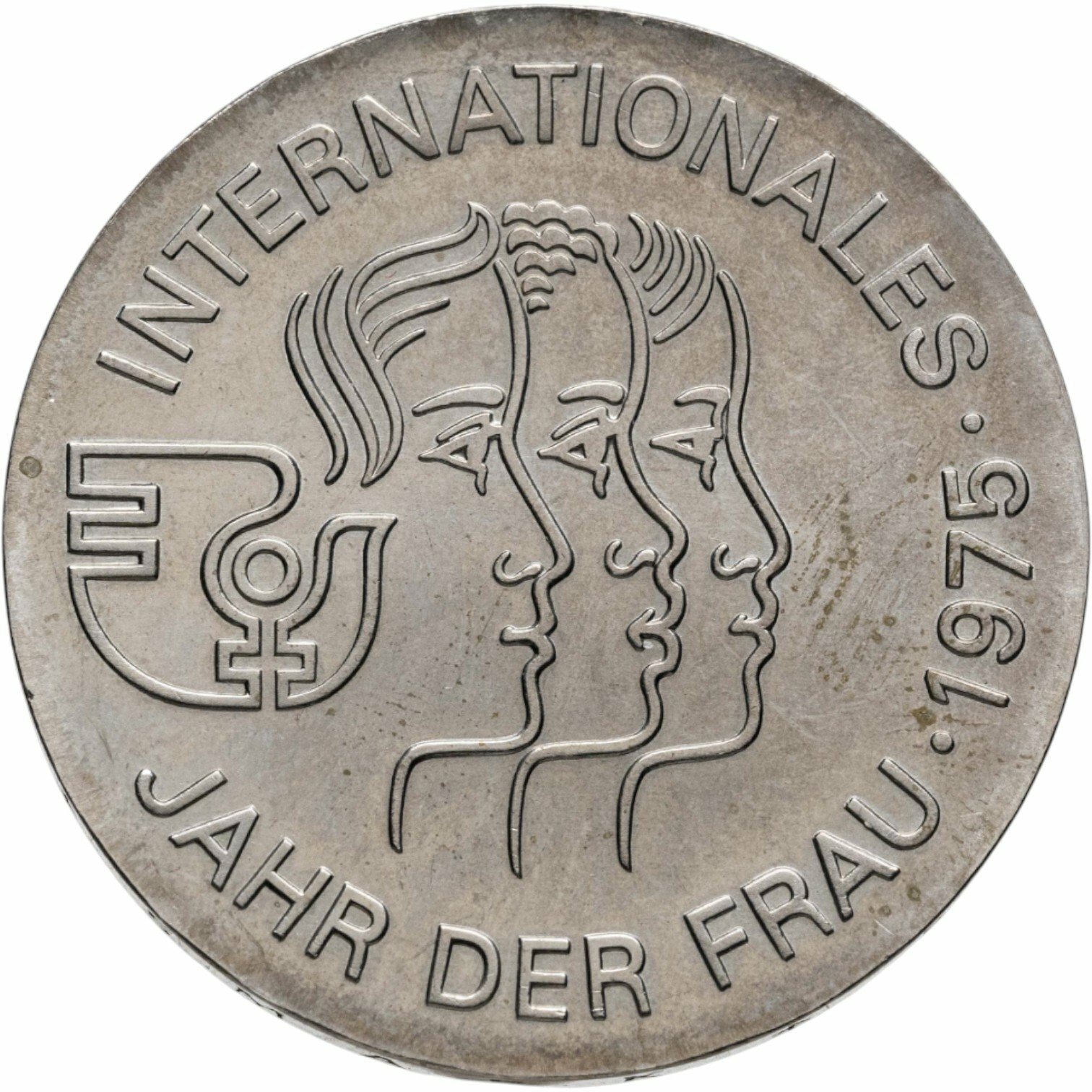 Германия ГДР 5 марок mark 1975 "Международный год женщины", Медь, в сохранности UNC