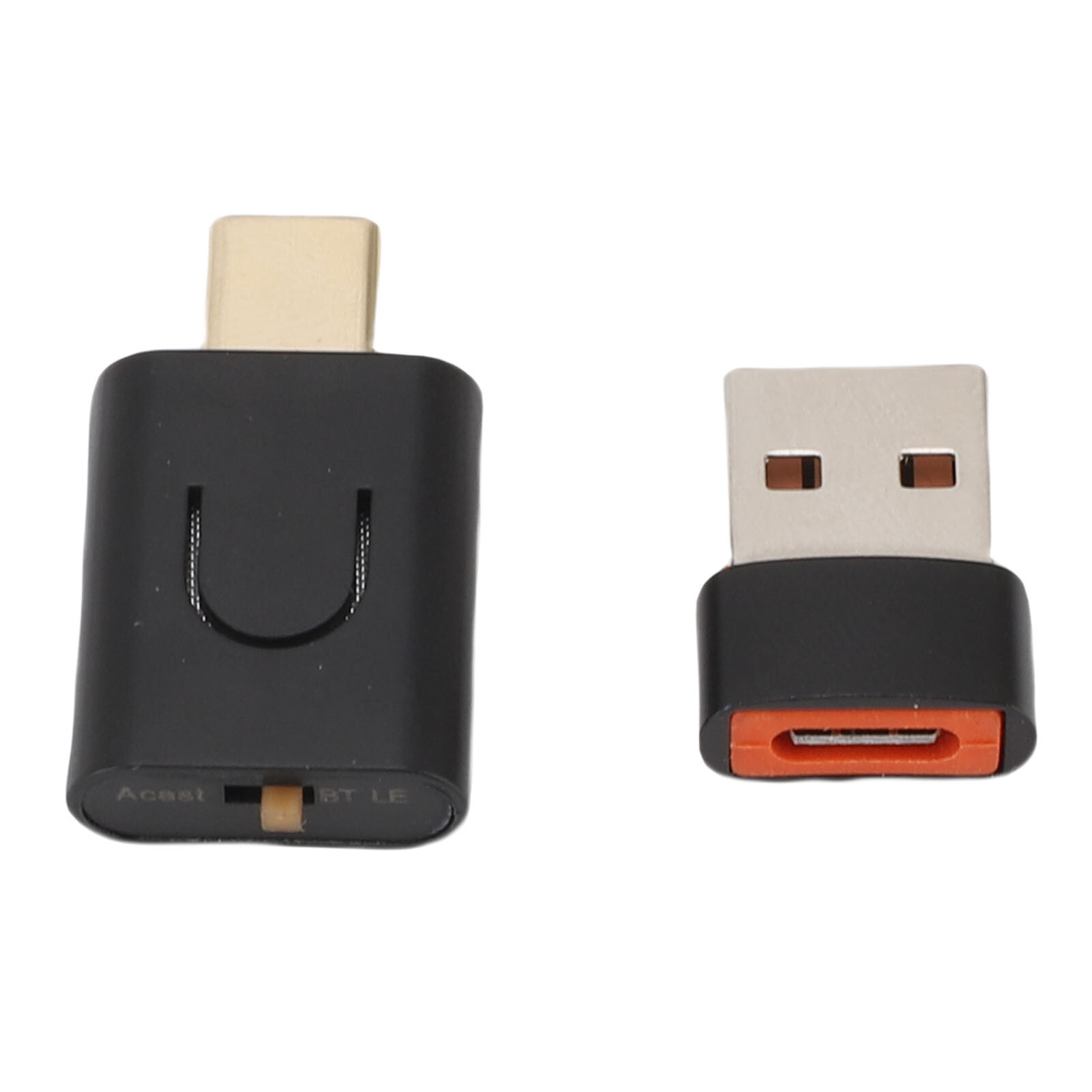 Трансмиттер звука Type C беспроводной BT5.4 адаптер для музыки поддерживающий LE AUDIO AURACAST A2DP AVRCP APTX APTXHD APTX LL SBC Adaptive 100Hz-20kHZ 10M ABS QCC5.4 2.402GHZ-2.480GHZ SNR >90dB USB без драйвера WIN Linux OS X Android 1 шт с адаптером