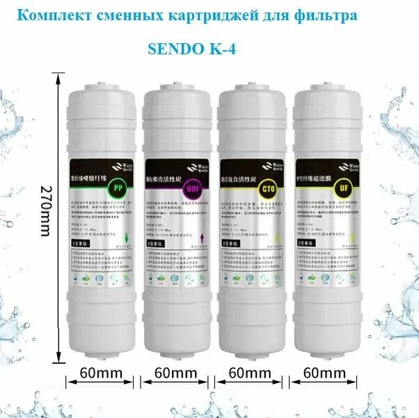 Набор картриджей Water Quality для SENDO K4