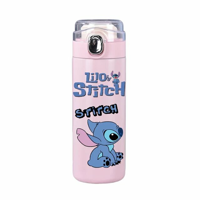 Disney Lilo Stitch термос-бутылка 400 мл термокружка из нержавеющей стали прыгающая бутылка для воды чашка для питья спортивная чашка для воды на открытом воздухе