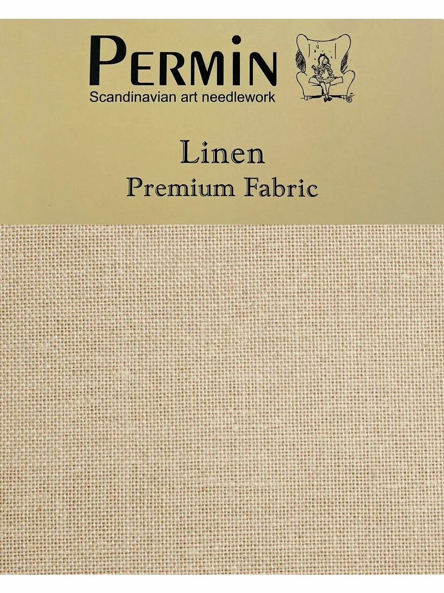Основа для вышивания Permin 35 ct, (35x25 см, цвет 66/235, 100% лен)