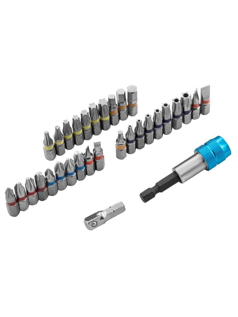 Набор бит, магнитный адаптер, сталь S2, пластиковый кейс, 32 предмета Gross 11363