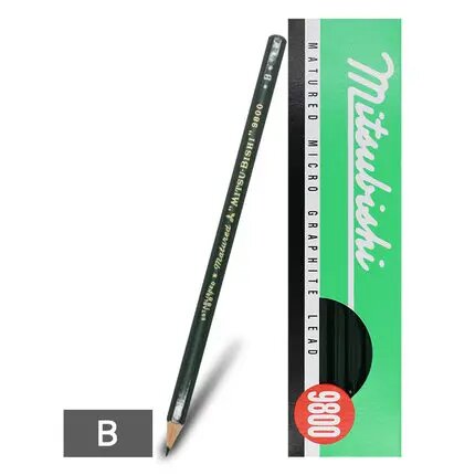 Mitsubishi Uni 9800 многоуровневые карандаши для рисования Зеленый, B