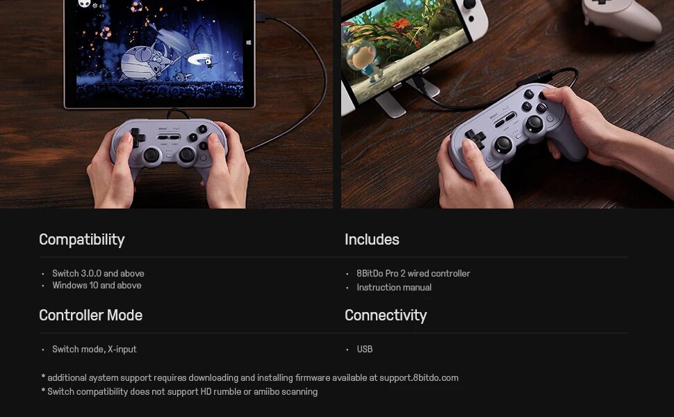 8BitDo Pro 2 проводной геймпад, Gray Kit2 — фото 1