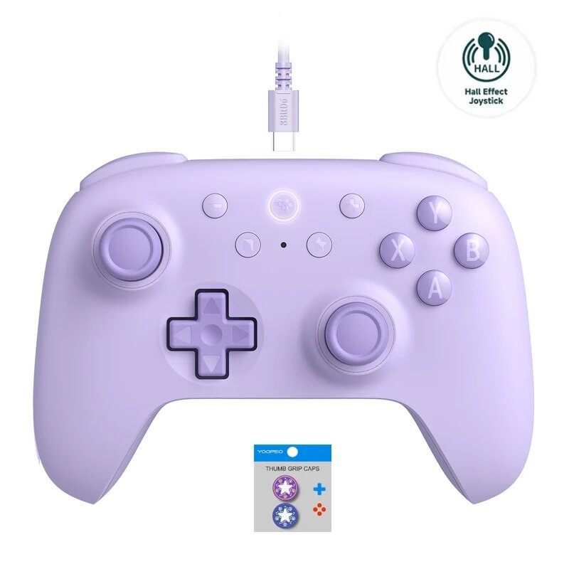 8BitDo Ultimate 2C Проводной геймпад, Purple Add RockerCap