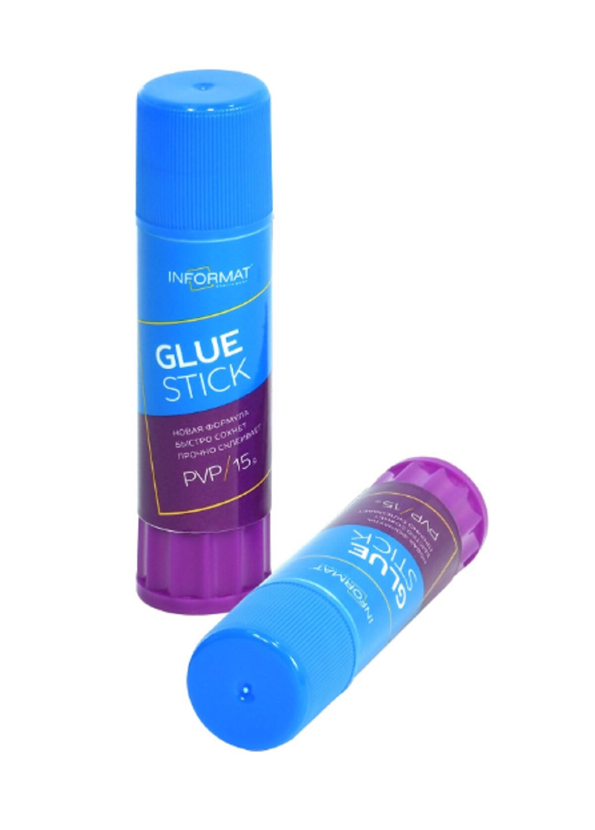 Клей-карандаш 1 шт INFORMAT, тонкий слой, глицерин, для бумаги и картона, 15г