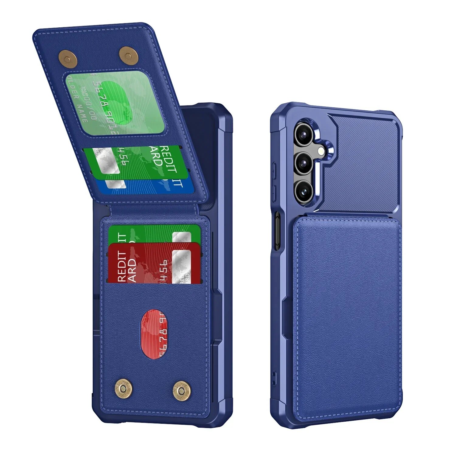 Чехол-бумажник для Samsung Galaxy S26 S25 S24 S23 S22 S21 Ultra Galaxy S25 Ultra, Синий, Синий, Blue