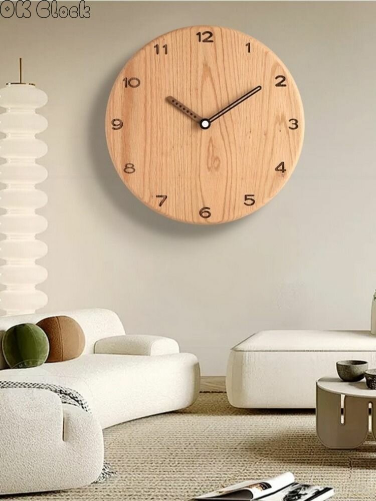 Настенные часы из цельного дерева