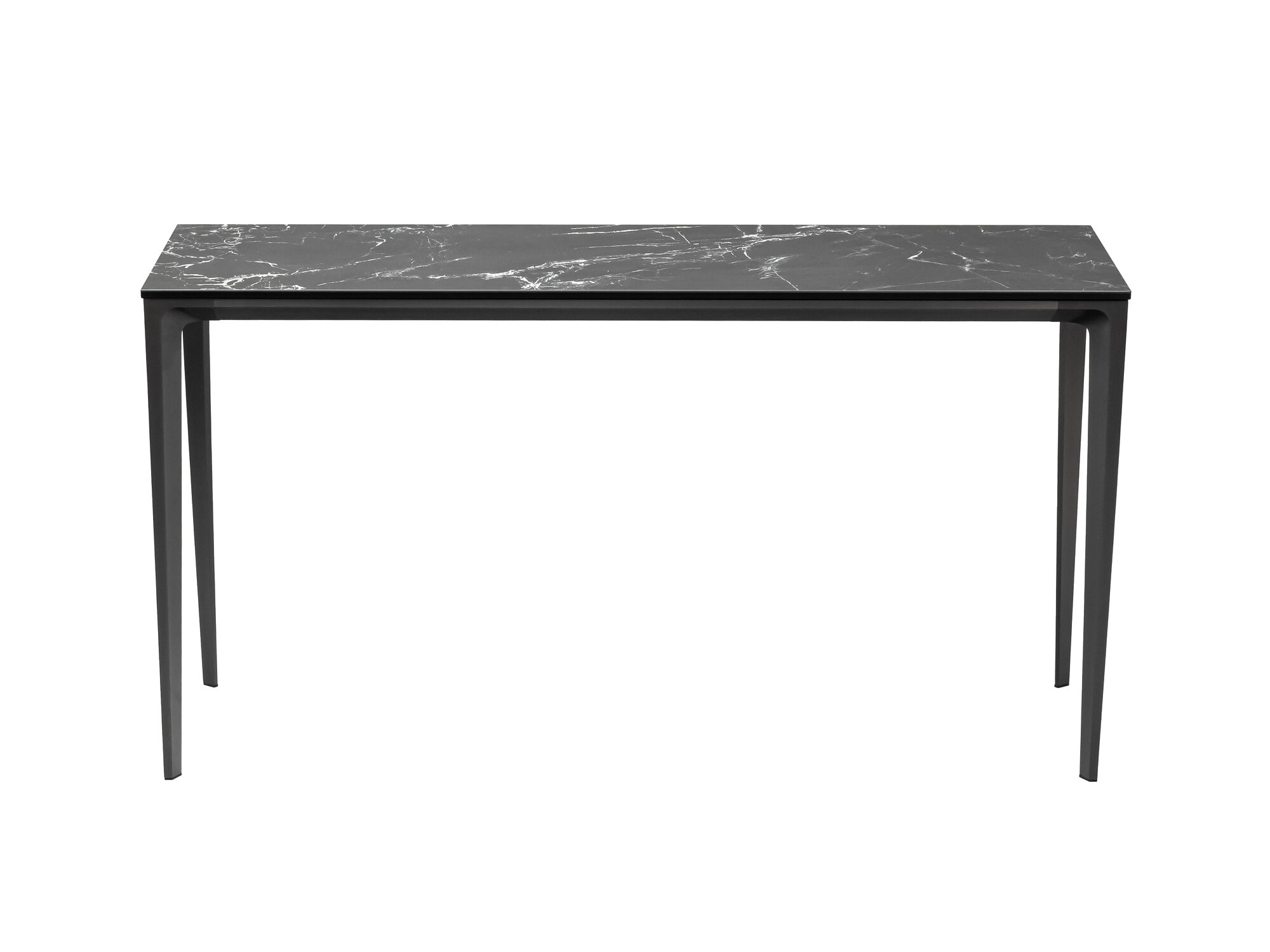 Консоль Beckett, Закаленное стекло, Столешница - итальянская керамика, Основание - алюминий,