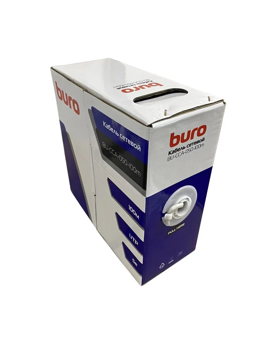Кабель сетевой BU-CCA-050-100m UTP 4 пары