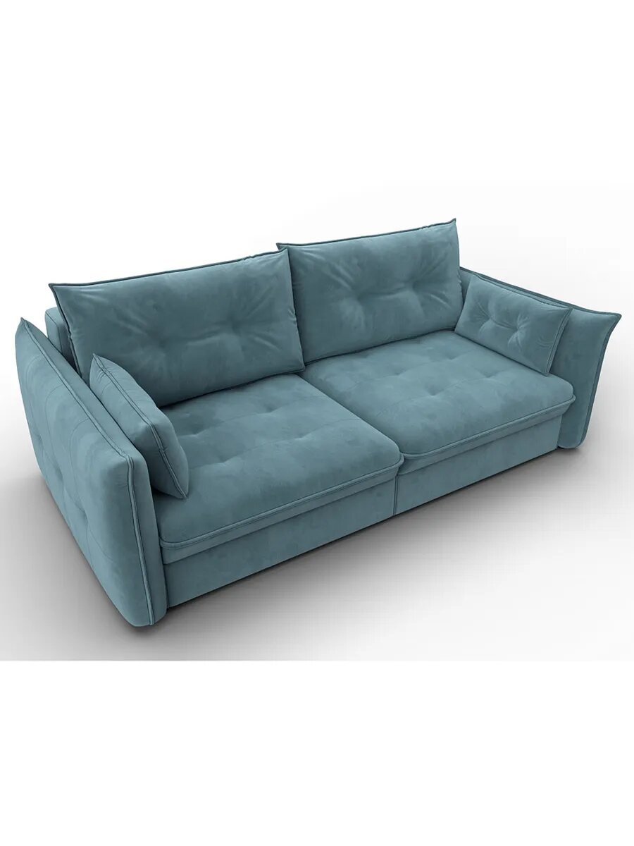 Диван прямой Стайл, 239x94x136 см, с ящиком для белья, велюр