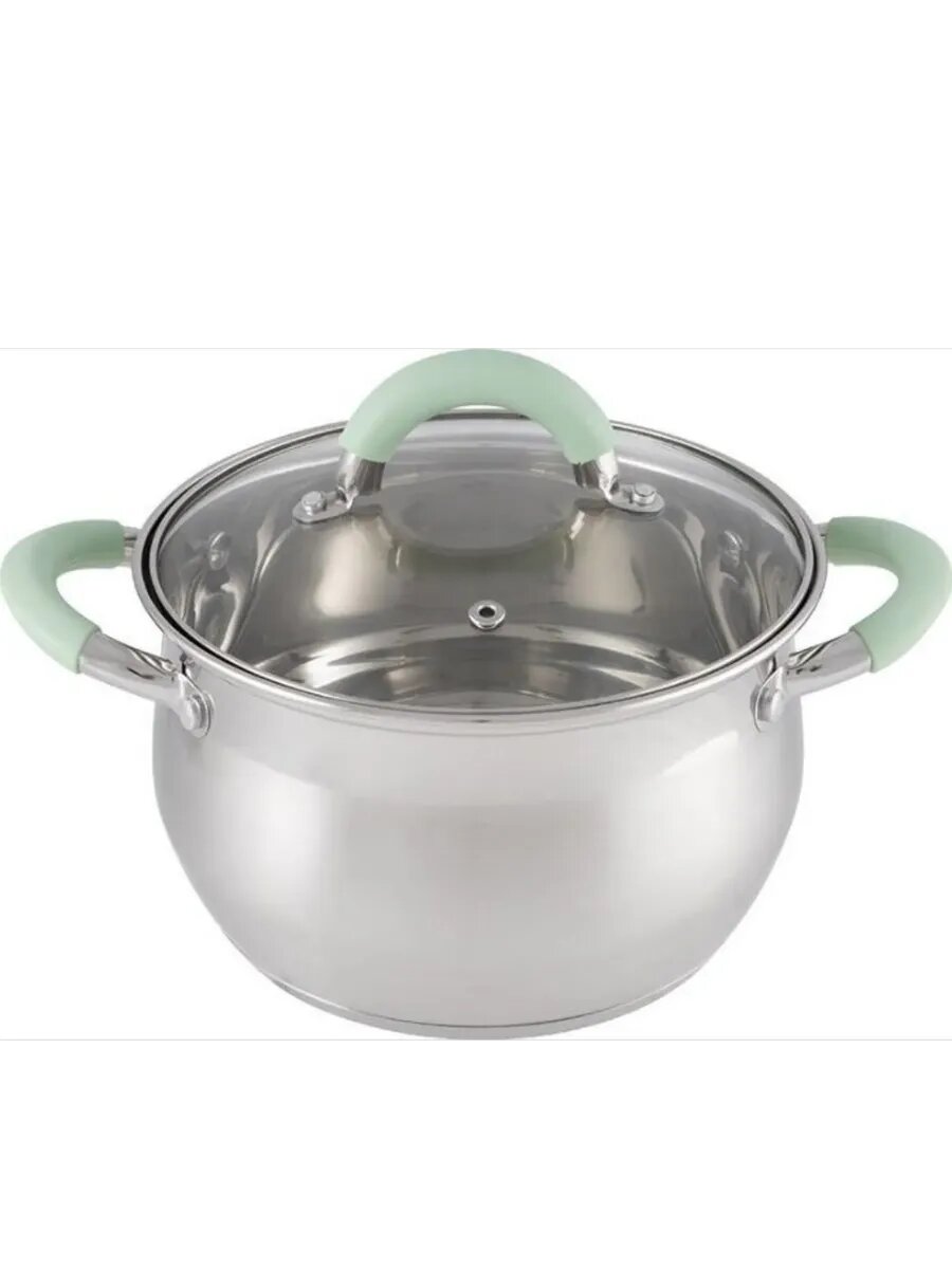 Кастрюля для плиты с крышкой MENTOLO, 4,6 л нерж.