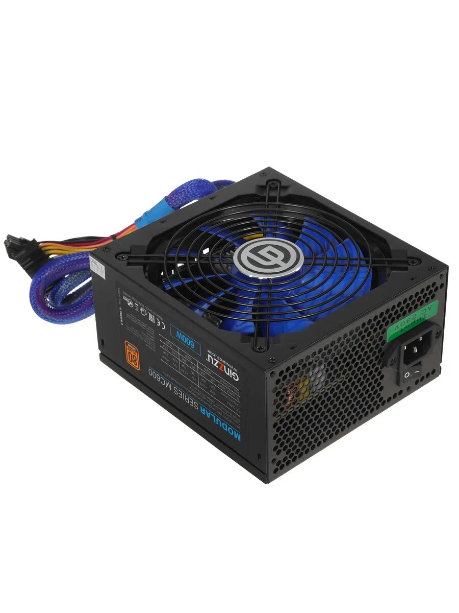 Блок питания MC600 14см 20+4 pin, 4+4 pin CPU, 6 SATA