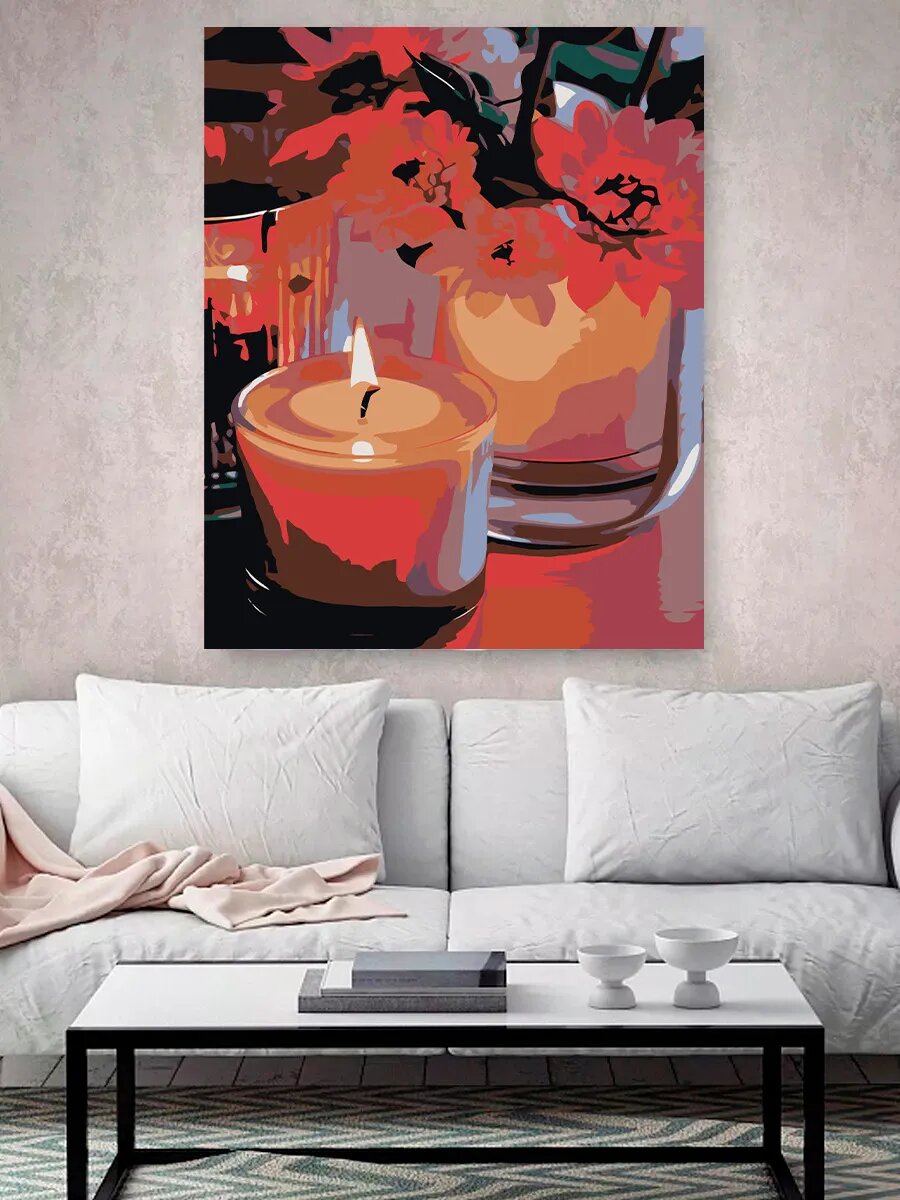 Картина по номерам Свеча