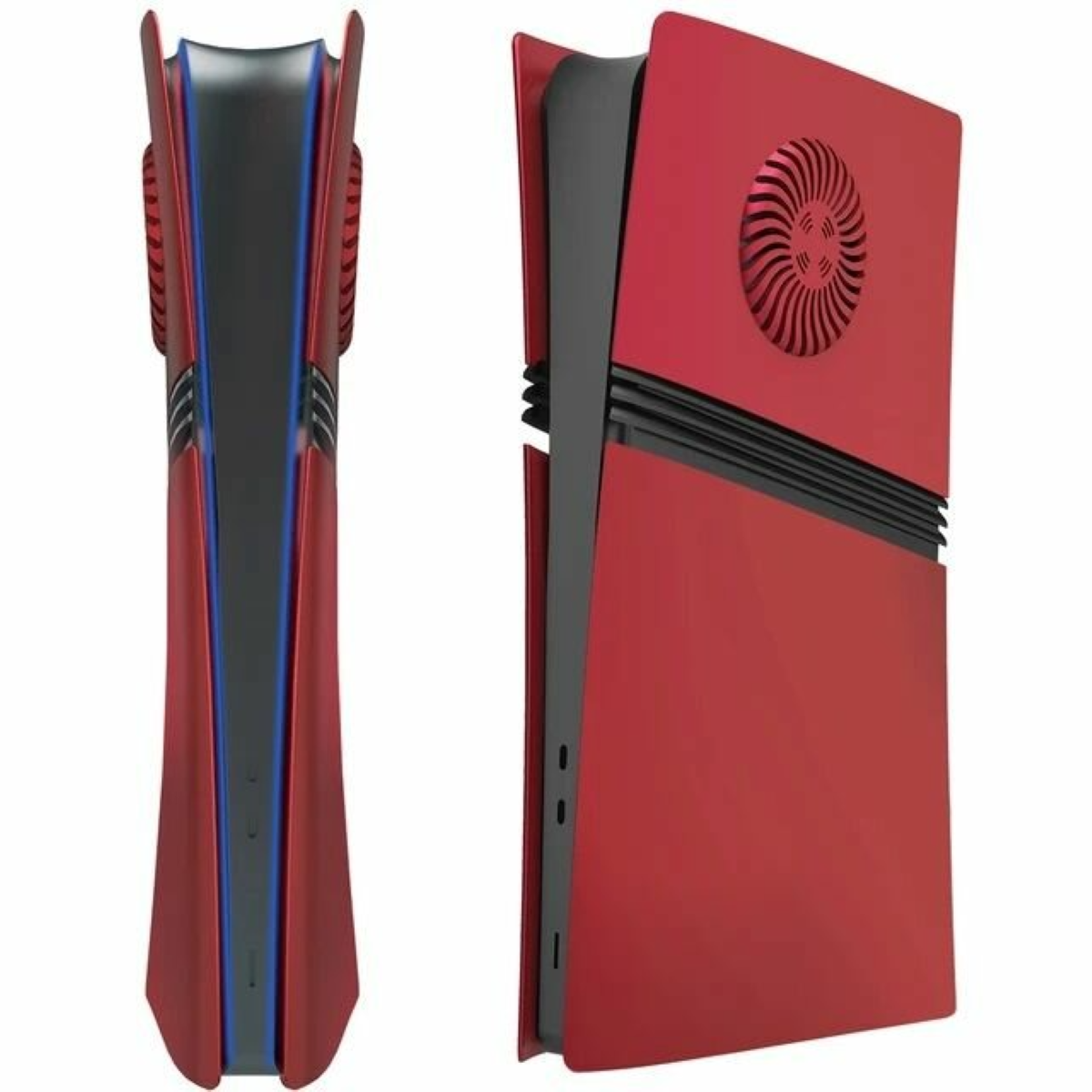 Защитные сменные боковые панели корпуса для Sony Playstation 5 PS5 PRO 2.0 Digital без дисковода Volcanic Red Красный