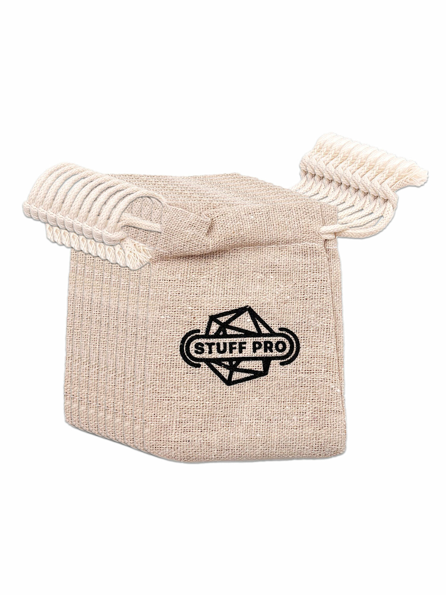 Льняной мешочек для хранения аксессуаров STUFF PRO, 9x7 см, бежевый, 10 шт