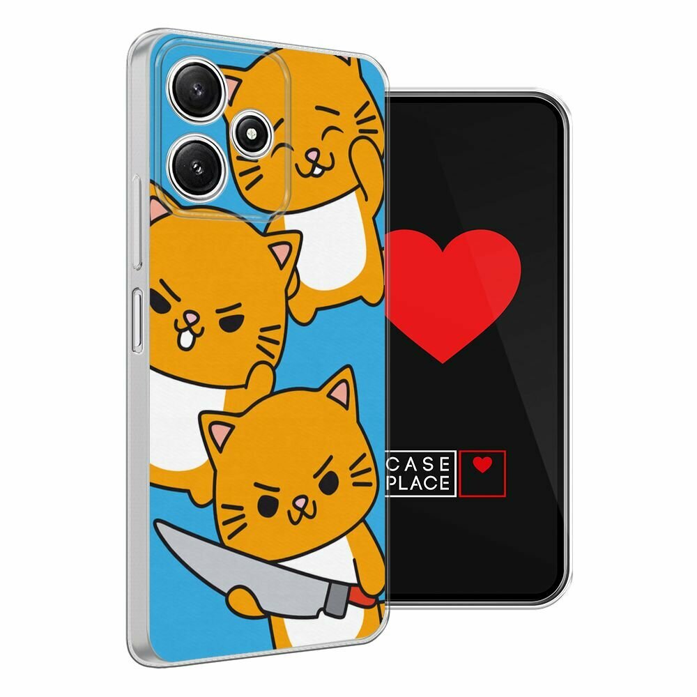 Чехол на Xiaomi Redmi 12 5G / Сяоми Редми 12 5G с принтом "Опасные котики" — фото 1