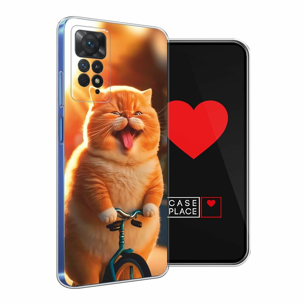 Чехол на Xiaomi Redmi Note 11E Pro / Сяоми Редми Нот 11E Pro Про с принтом "Кот на велике" — фото 1