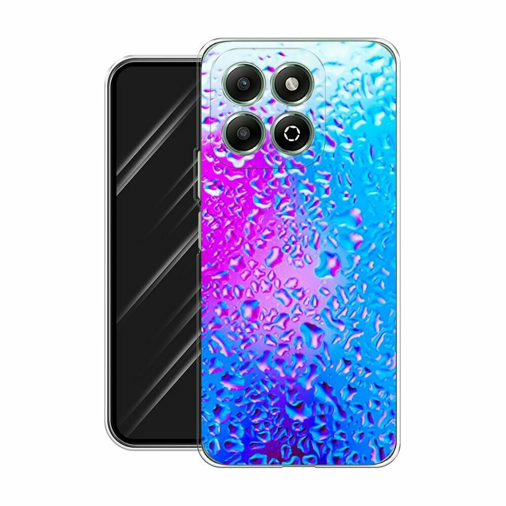 Силиконовый чехол на Honor X6b / Хонор X6b с принтом "Капли на стекле" — фото 1