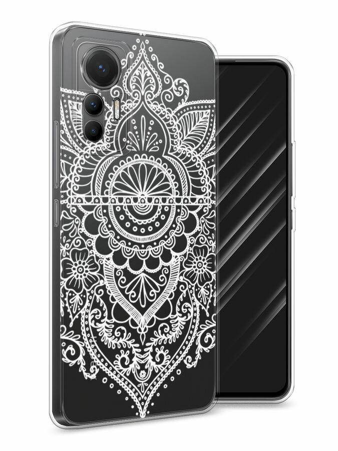 Чехол на Xiaomi 12 Lite / Сяоми 12 Лайт с принтом "Солнечный узор", прозрачный