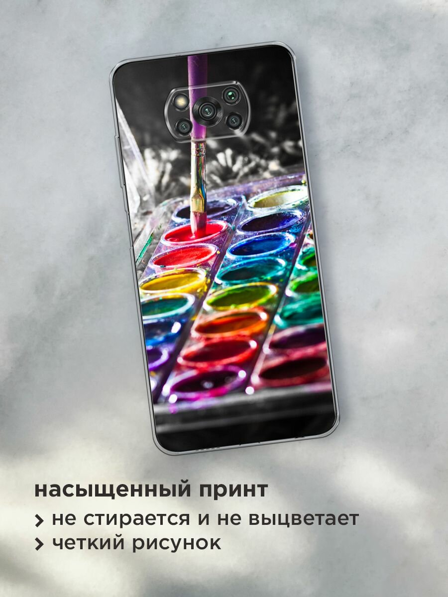 Чехол на Xiaomi Poco X3/X3 Pro / Поко X3/X3 Pro с принтом "Палитра красок" — фото 1