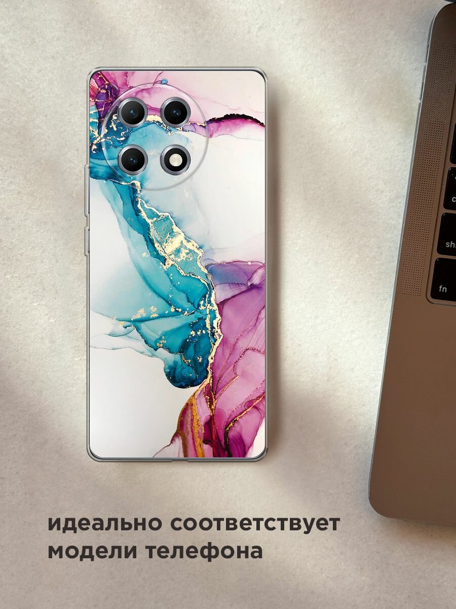 Чехол на Tecno Camon 30S / Текно Камон 30S с принтом "Розовые разводы рисунок" — фото 1
