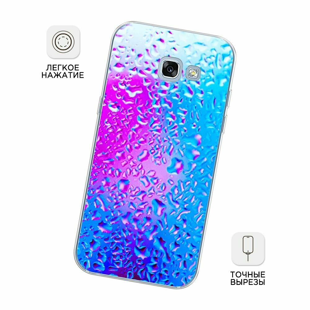 Чехол на Samsung Galaxy A5 2017 / Самсунг Галакси А5 2017 с принтом "Капли на стекле" — фото 1