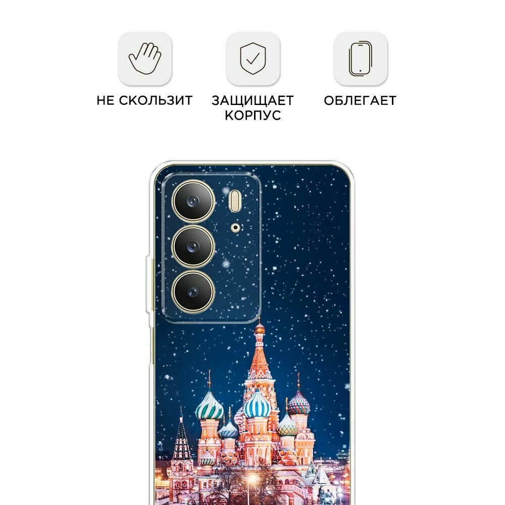 Силиконовый чехол на Realme C75 4G / Реалми C75 4G с принтом "Москва 1" — фото 1