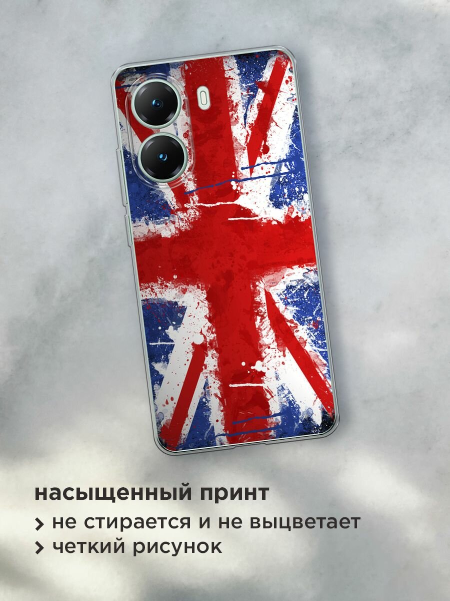 Чехол на Poco X7 Pro / Поко X7 Про с принтом "Флаг Великобритании 2" — фото 1