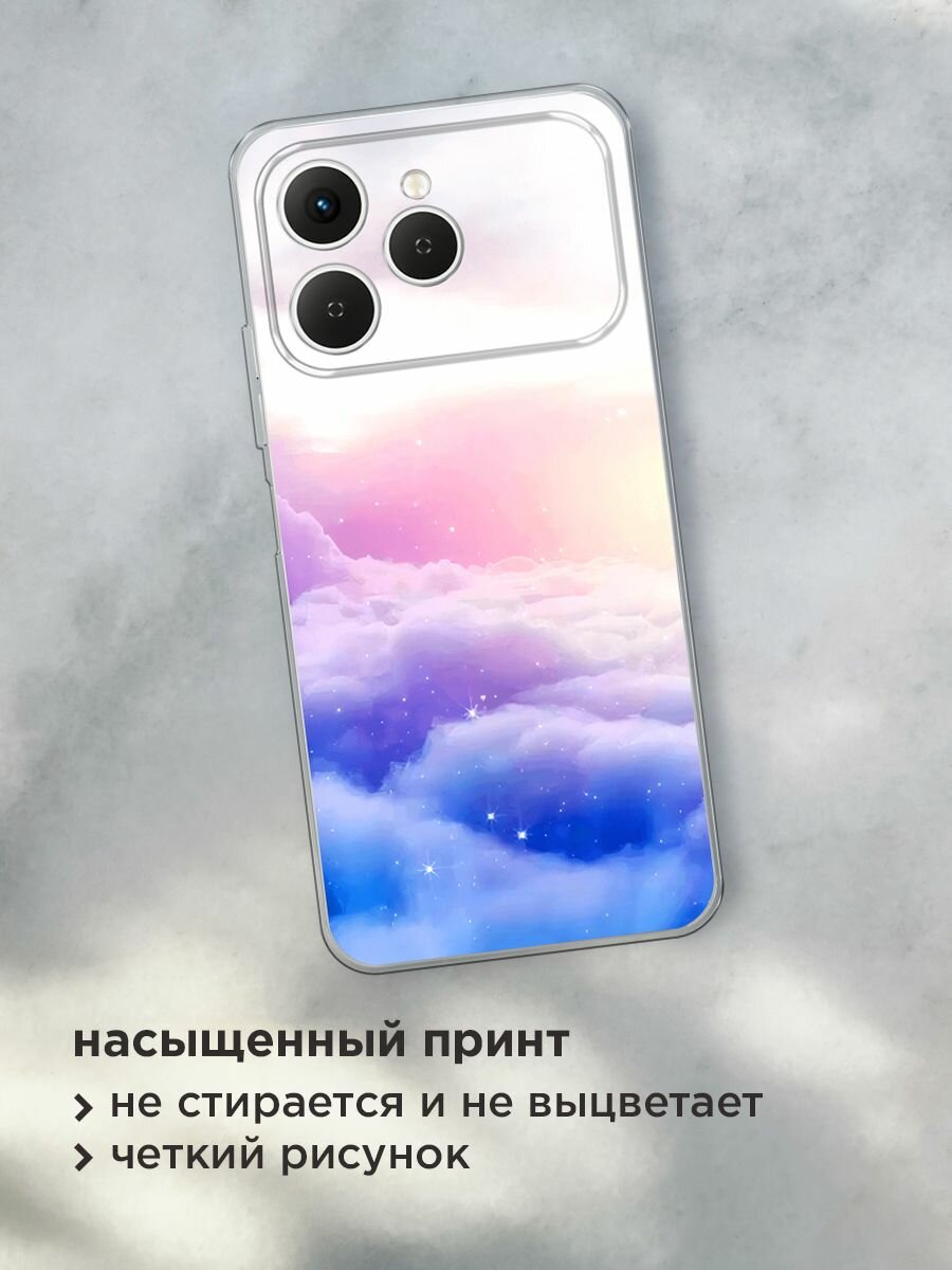 Силиконовый чехол на Tecno Spark 40 / Текно Спарк 40 с принтом "Небеса" — фото 1