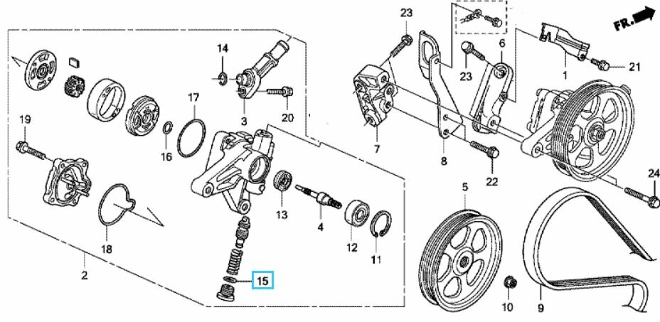 Уплотнительное кольцо, 16.7х1.8; Артикул Honda: 91347PAAA01 (Оригинал)