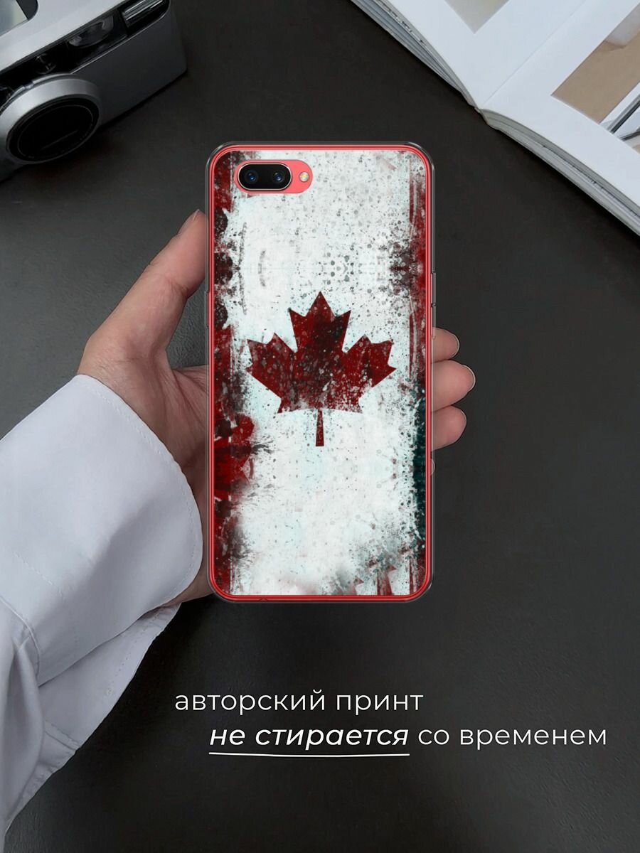 Силиконовый чехол на Oppo A3s / Oppo A3s с принтом "Канада" — фото 1