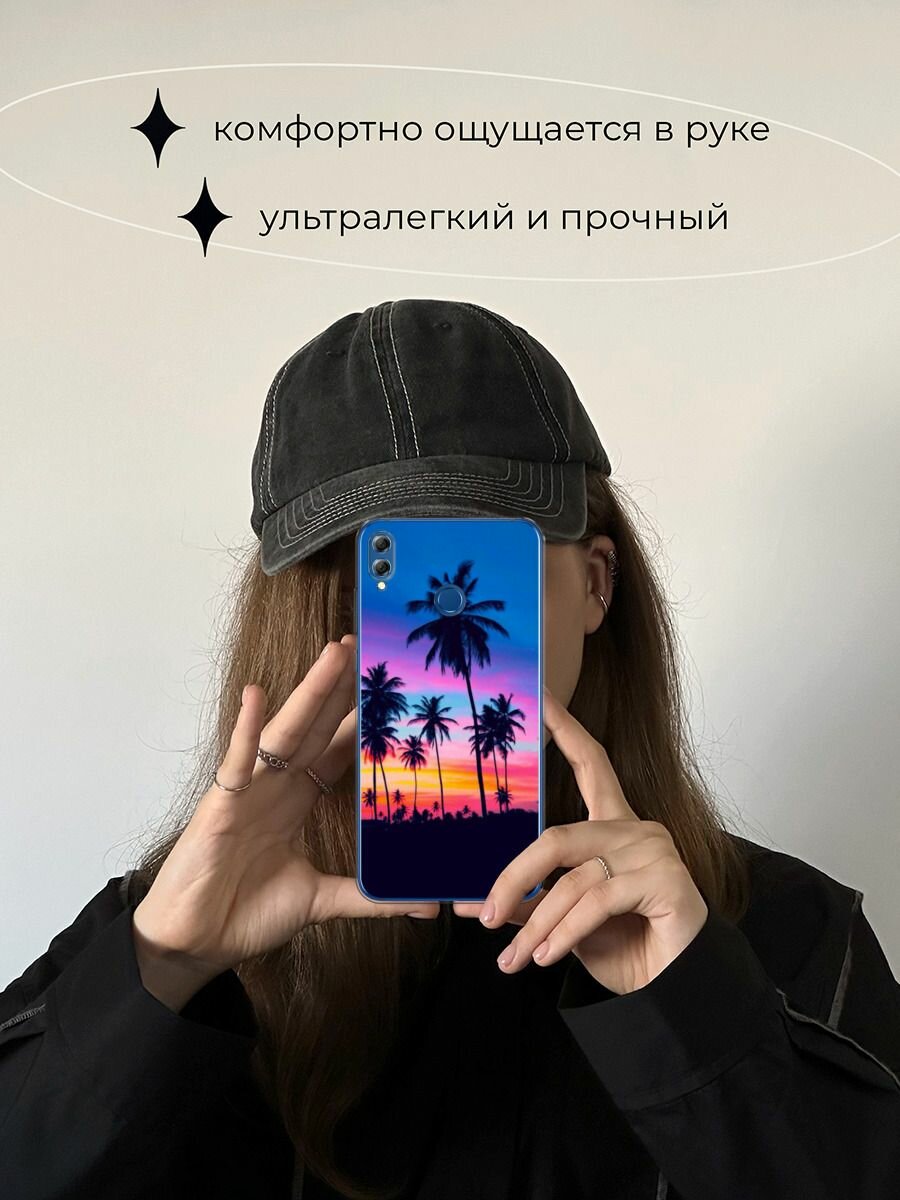 Силиконовый чехол на Honor 8X / Хонор 8Х с принтом "Закат 5" — фото 1