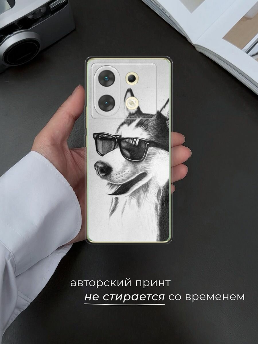 Чехол на Infinix Zero 30 5G / Инфиникс Зеро 30 5G с принтом "Крутой Хаске" — фото 1