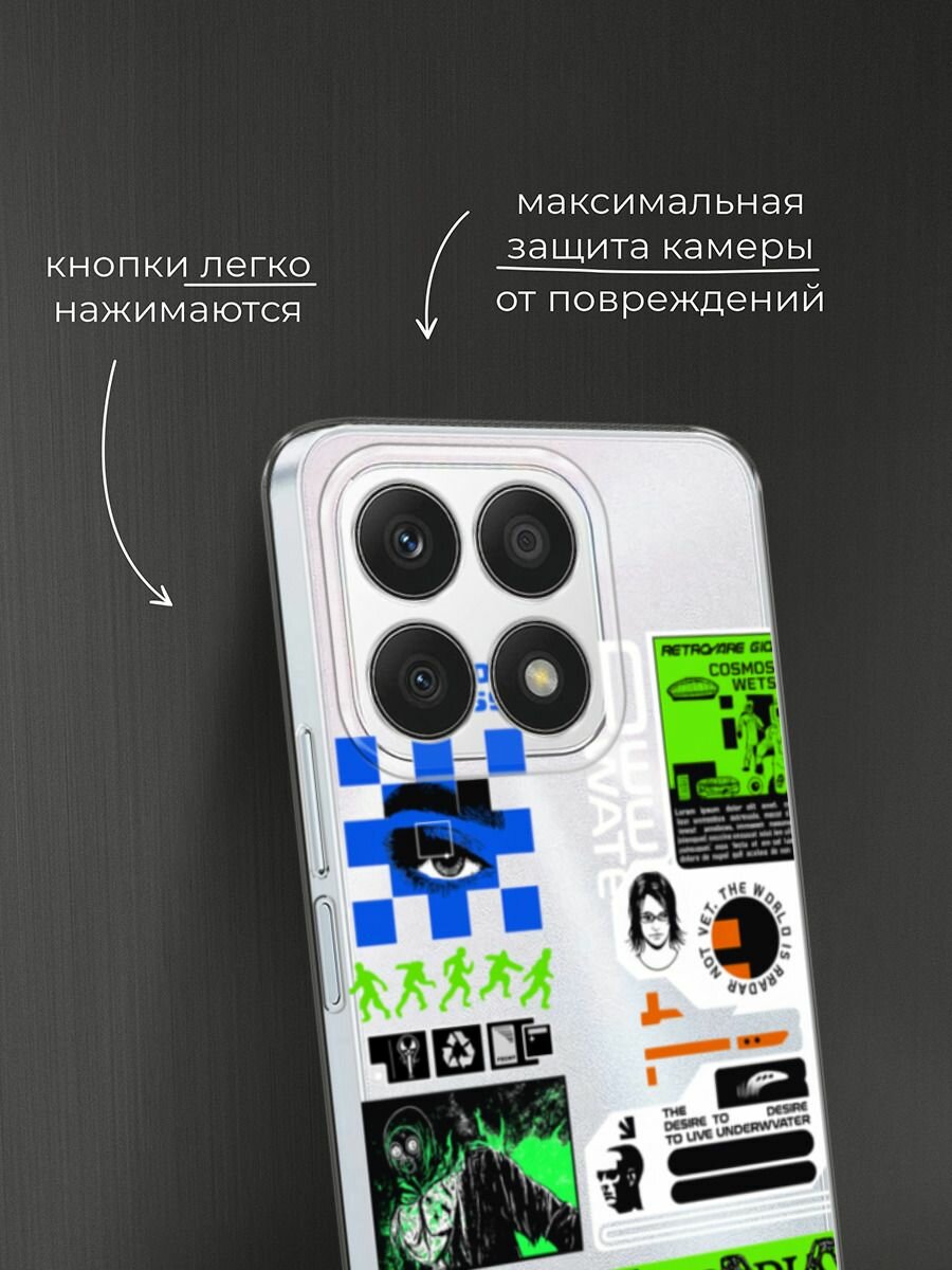 Чехол на Honor X8A / Хонор X8A с принтом "Nothing impossible", прозрачный — фото 1