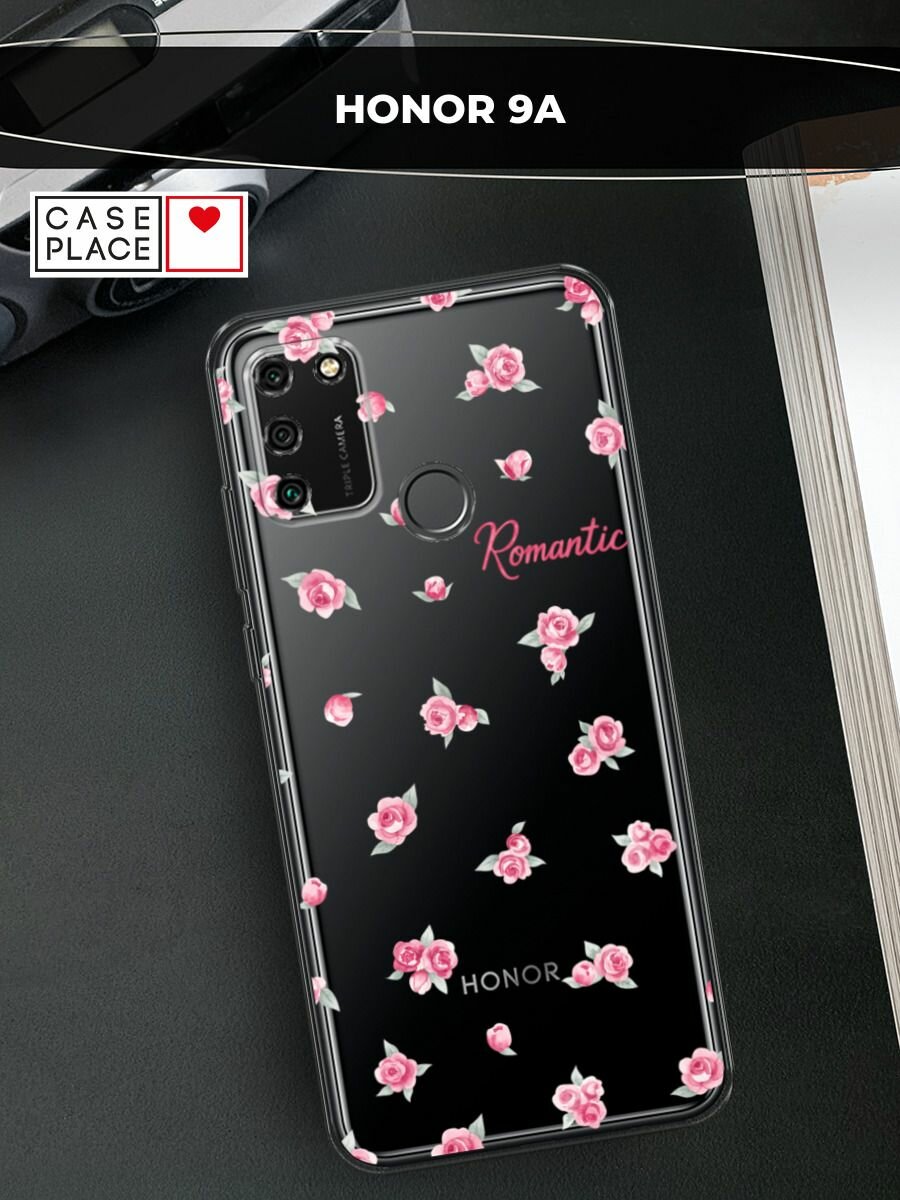 Чехол на Honor 9A / Хонор 9А с принтом "Romantic 2", прозрачный