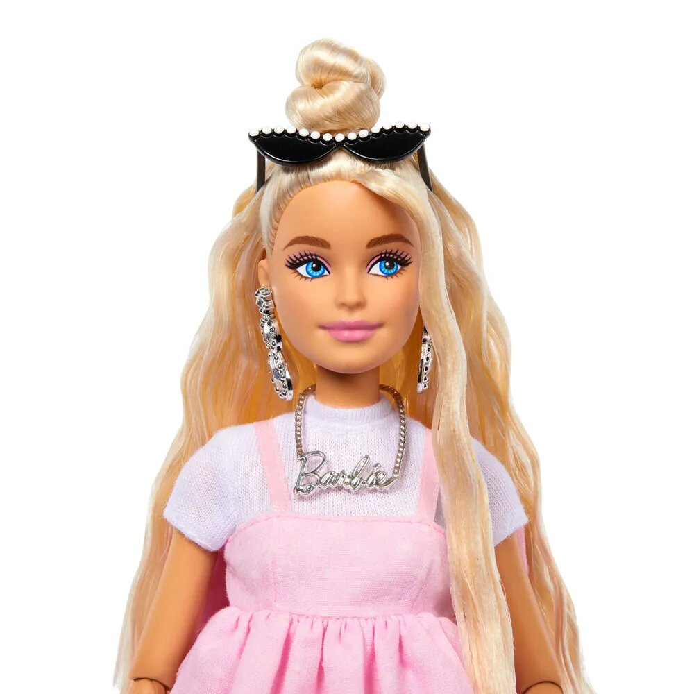 Barbie Кукла Барби Делюкс Стиль №3 в пастельно-розовом платье Барбикор с большим бантом, светлые волосы, HYV27
