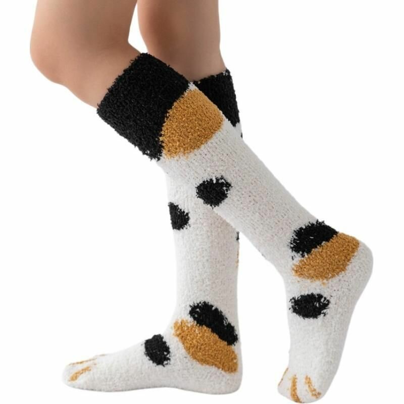 Зимние плюшевые теплые чулки